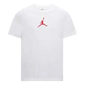 JORDAN Jumpman Casual Crew-neck Short Sleeve Sports White - White/red