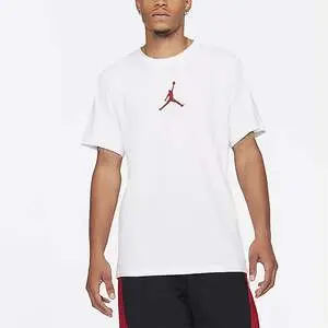 JORDAN Jumpman Casual Crew-neck Short Sleeve Sports White - White/red