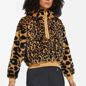 JORDAN Animal Print Fleece Hoodie