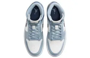 JORDAN Air 1 Mid Two-tone Blue Sneakers - Blue/white