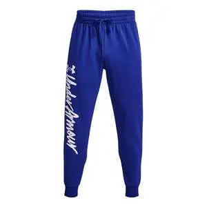 Under Armour Rival Fleece Graphic Pants 'blue - Blue/white