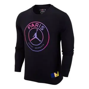 JORDAN Paris Saint-germain Crew Neck Long Sleeve - Black