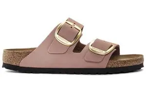 BIRKENSTOCK Arizona Big Buckle Nubuck Leather Sandals - Pink