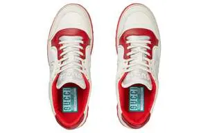 Gucci Mac80 Embroidered Sneakers - Off White/red