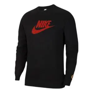 Nike Black Long Sleeve Crewneck With Large Logo
