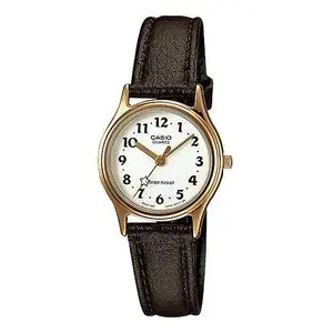 Casio Quartz Watch With Leather Strap - Default Color