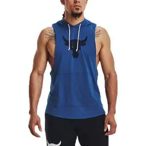 Under Armour Project Rock Sleeveless Hoodie - Blue/black
