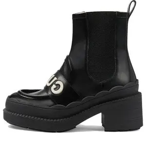 Gucci Ornella Leather Ankle Boots