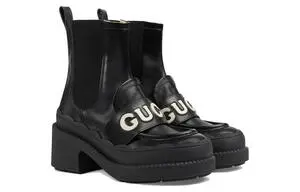 Gucci Ornella Leather Ankle Boots