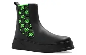 Gucci Gg Leather Ankle Boots