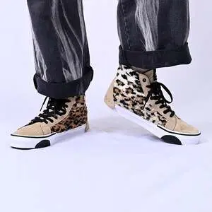 VANS Sk8-hi Cap Mid-top Sneakers With Leopard Print Detailing