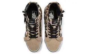 VANS Sk8-hi Cap Mid-top Sneakers With Leopard Print Detailing - Brown/black