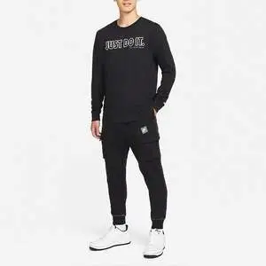 Nike Casual Lacing Fleece Lined Sports Pants Black
