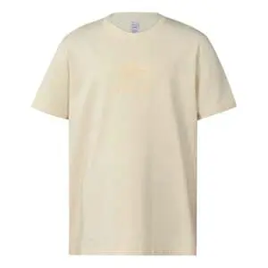 Adidas Originals Solid Color Logo Round Neck Short Sleeve Creamy White