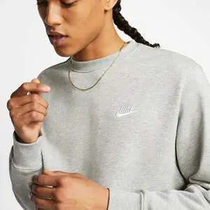 Nike Club French Terry Crew - Grey