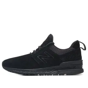 NEW BALANCE 574s Suede Sneakers - Black