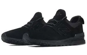 NEW BALANCE 574s Suede Sneakers - Black