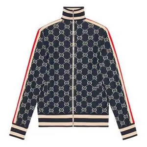 Gucci Classic Gg Cotton Jacquard Zipper Jacket