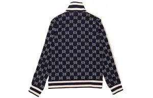 Gucci Classic Gg Cotton Jacquard Zipper Jacket