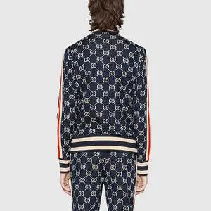 Gucci Classic Gg Cotton Jacquard Zipper Jacket