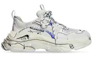 Balenciaga Triple S Sneakers - White/blue