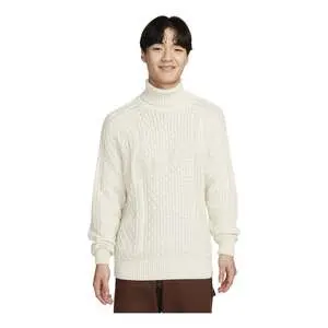 Nike Cable Knit Turtleneck Sweater - Beige