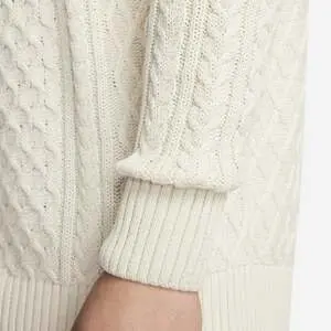 Nike Cable Knit Turtleneck Sweater - Beige
