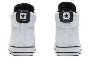 CONVERSE Star Player Leather High Top Sneakers - White/black