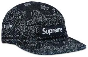 Supreme Bandana Jacquard Denim Camp Cap - Indigo