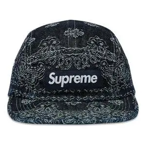 Supreme Bandana Jacquard Denim Camp Cap - Indigo