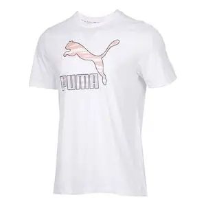 PUMA Chest Large Logo Printing Short Sleeve