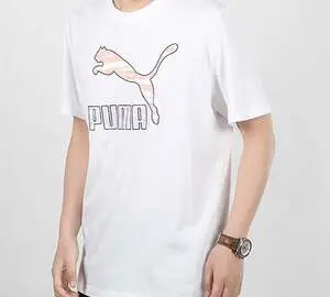 PUMA Chest Large Logo Printing Short Sleeve