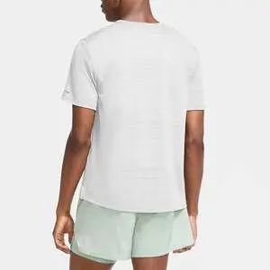 Nike Dri-fit Miler Running Short Sleeve Top - White
