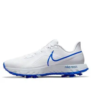 Nike React Infinity Pro Wide Golf Shoes - White/blue