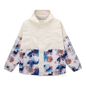 Adidas Colorblock Hooded Jacket With Graphic Print - Default Color