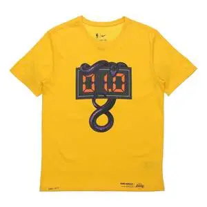 Nike Dri-fit Kobe Black Short Sleeve - Yellow
