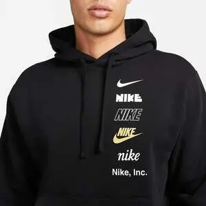 Nike Club Fleece Pullover Hoodie - Black/multi-color
