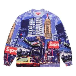 Supreme Skyline Sequin Long-sleeve T-shirt 'day - Multi-color
