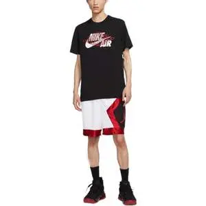 JORDAN Alphabet Logo Pattern Printing Round Neck Casual Short Sleeve Black