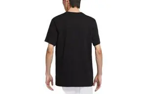 JORDAN Alphabet Logo Pattern Printing Round Neck Casual Short Sleeve Black