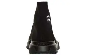 Balenciaga Speed Lt Soccer Sponsor Logo Sock Sneakers - Black/white