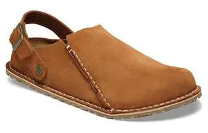 BIRKENSTOCK Lutry Premium Suede Leather Clogs - Brown