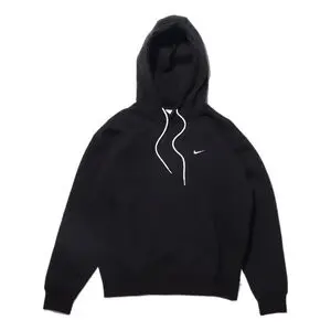 Nike Logo Embroidered Solid Color Fleece Lined Black - Multi-color
