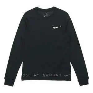 Nike Swoosh Long Sleeve Crewneck - Black