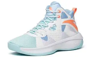 ANTA High Top Athletic Sneakers - White/blue/orange