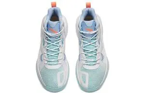 ANTA High Top Athletic Sneakers - White/blue/orange