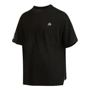PUMA Logo T-shirt 'black - Black/white