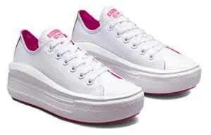 CONVERSE Chuck Taylor All Star Move Low Top Sneakers - White/pink