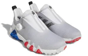 Adidas Codechaos 22 Boa Spikeless Performance Golf Shoes - White/blue/red