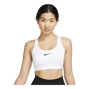 Nike Swoosh Medium Support Sports Bra 'white - White/black